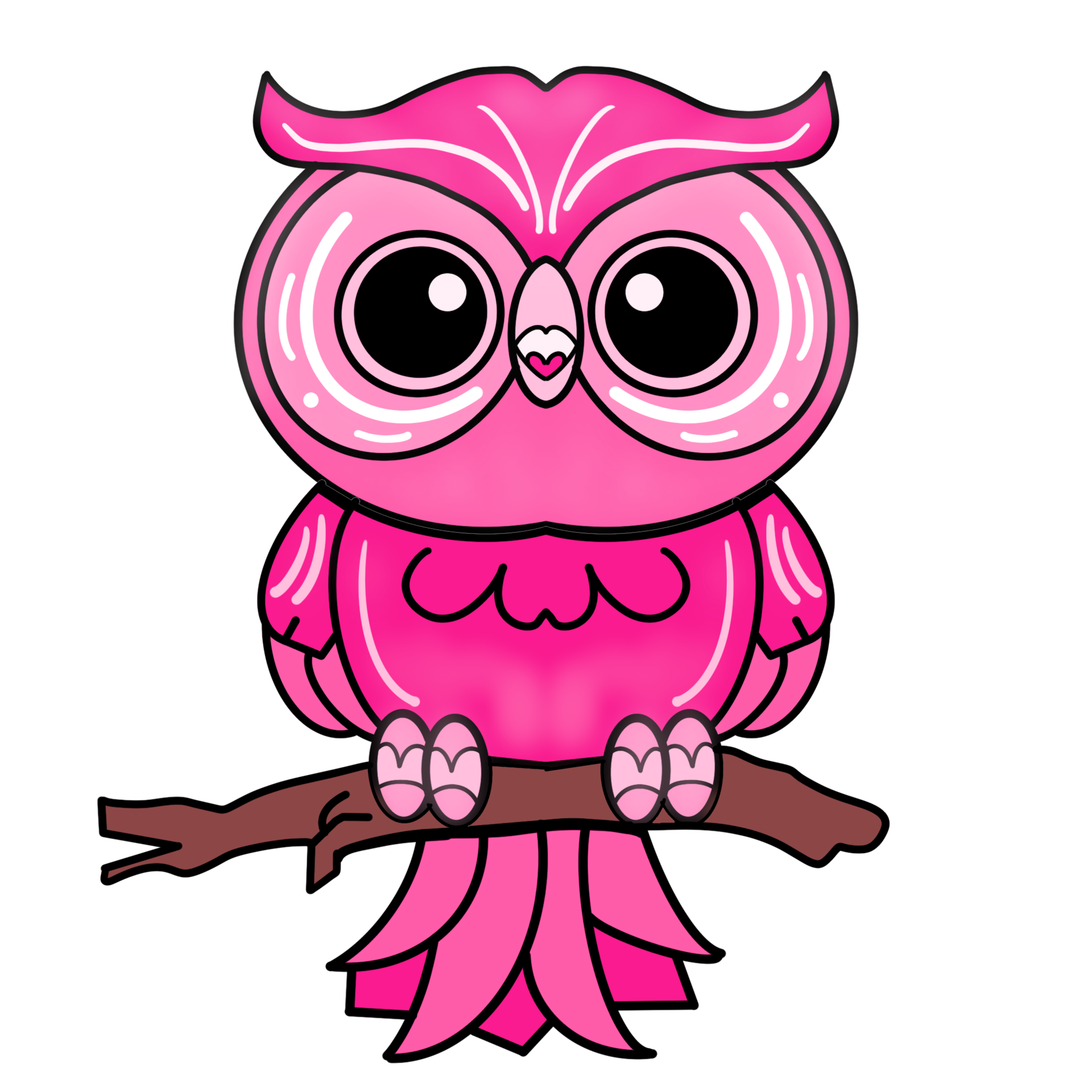 Pink Owl Png