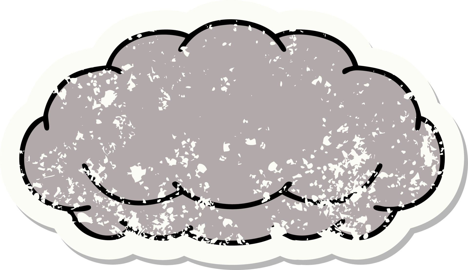 distressed sticker tattoo in traditional style of a grey cloud 12076352 ... distressed sticker tattoo in traditional style of a grey cloud 12076352 ...