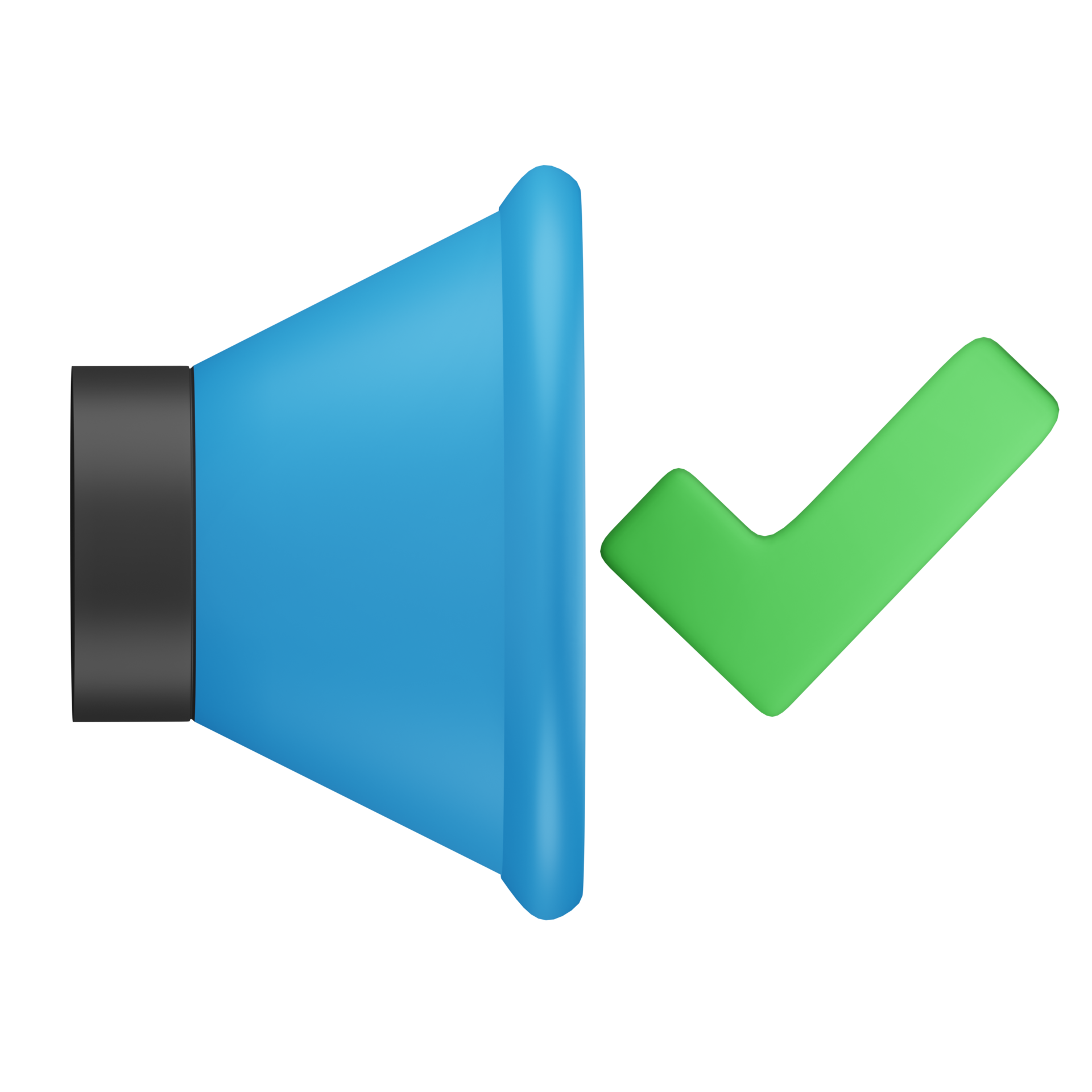 3d Realistic Green Sign Sound Speaker Icon 12076726 Png