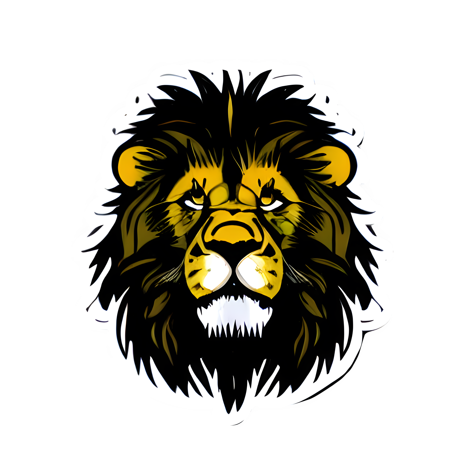 logotipo de cabeça de leões coloridos, adesivo de rosto de leões ... logotipo de cabeça de leões coloridos, adesivo de rosto de leões ...