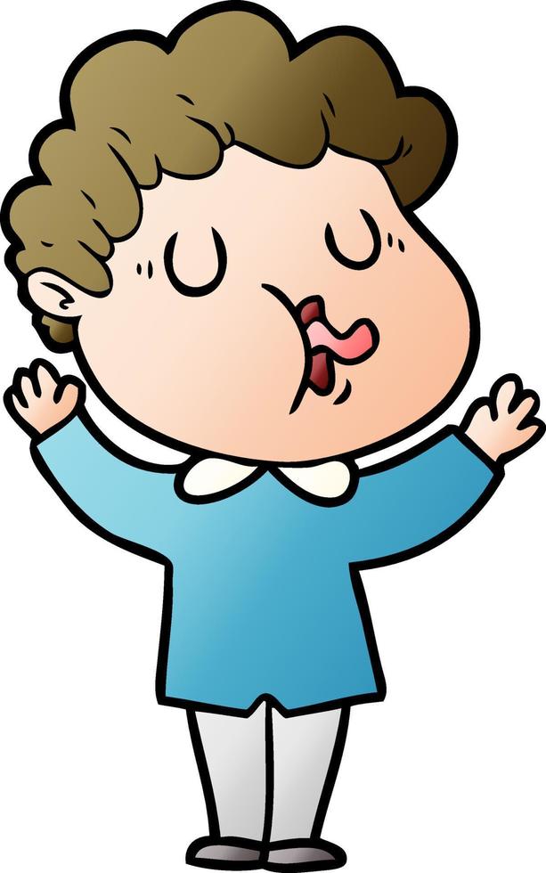 Cartoon Man Singing 12088325 Vector Art At Vecteezy