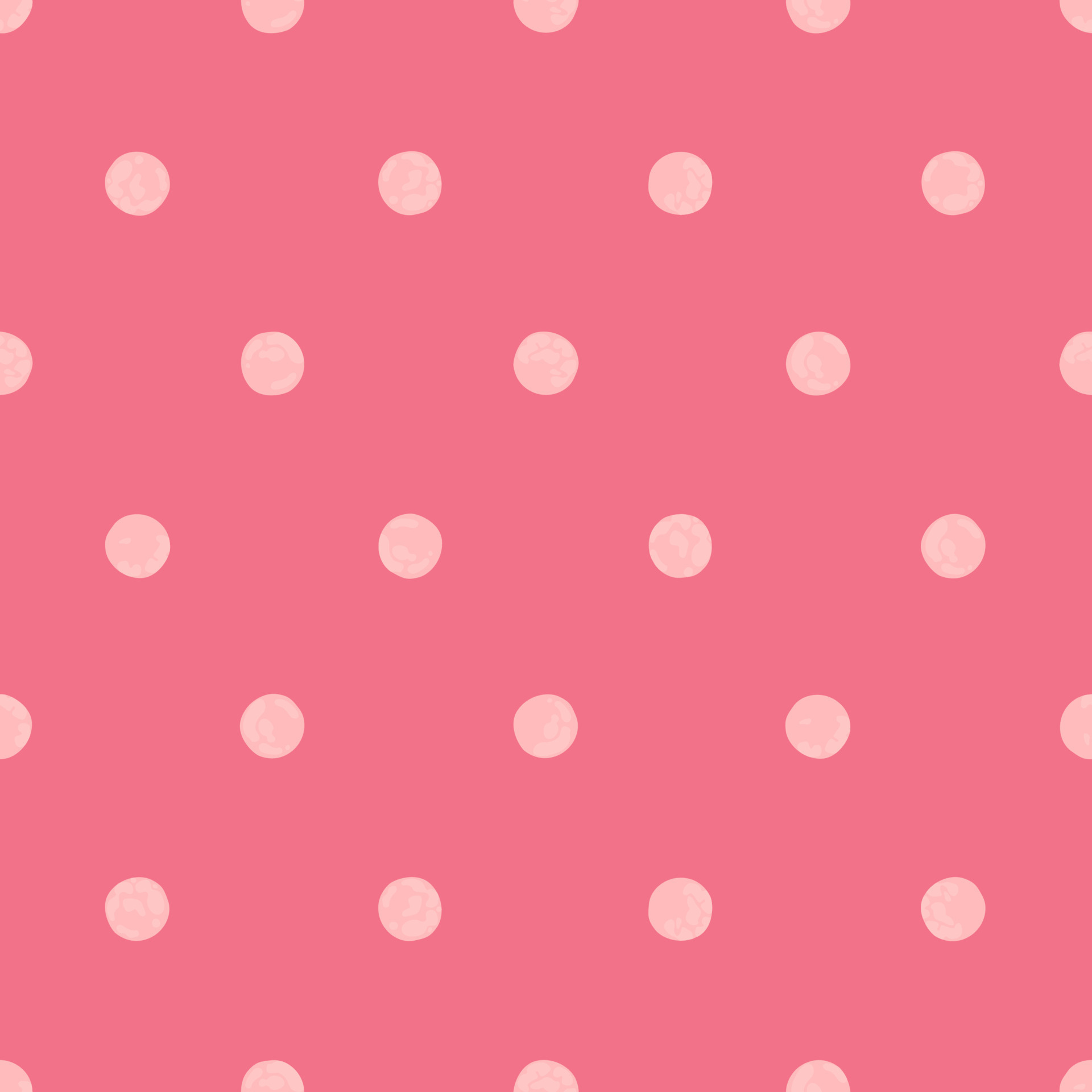Festive Pink Polka Dot Seamless Pattern, Colorful Cute Background ...