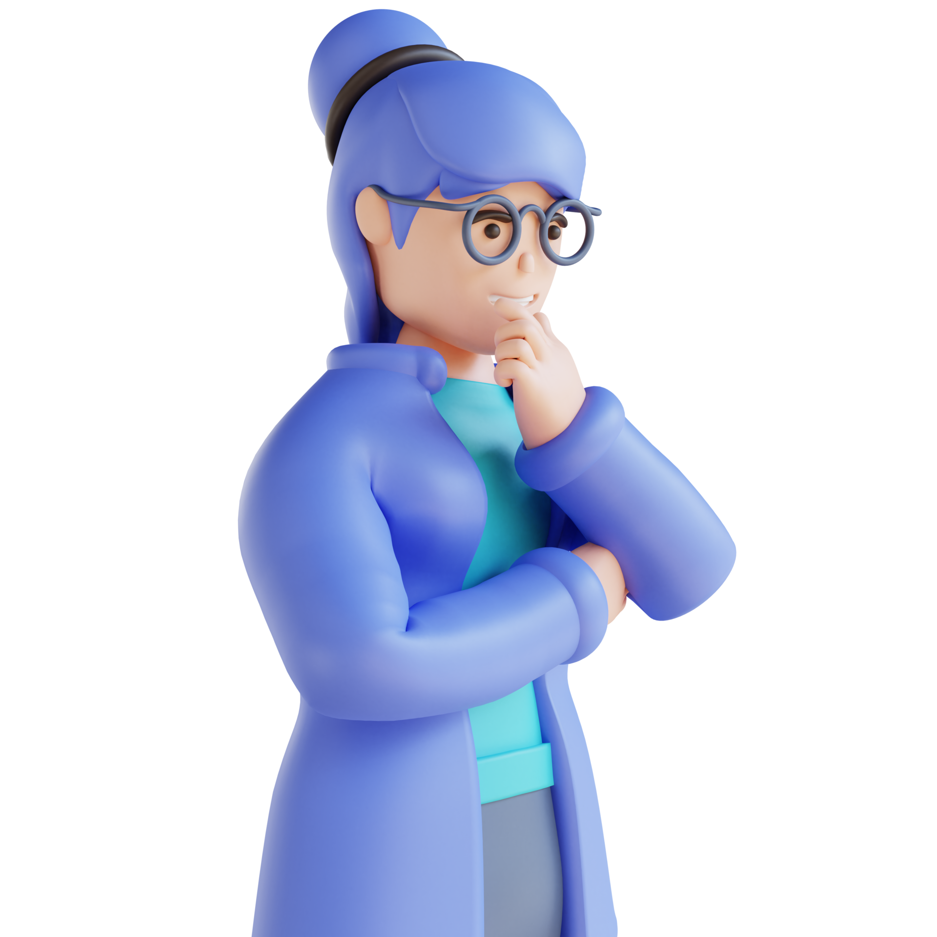 3D illustration woman thinking 12097724 PNG 3D illustration woman thinking 12097724 PNG
