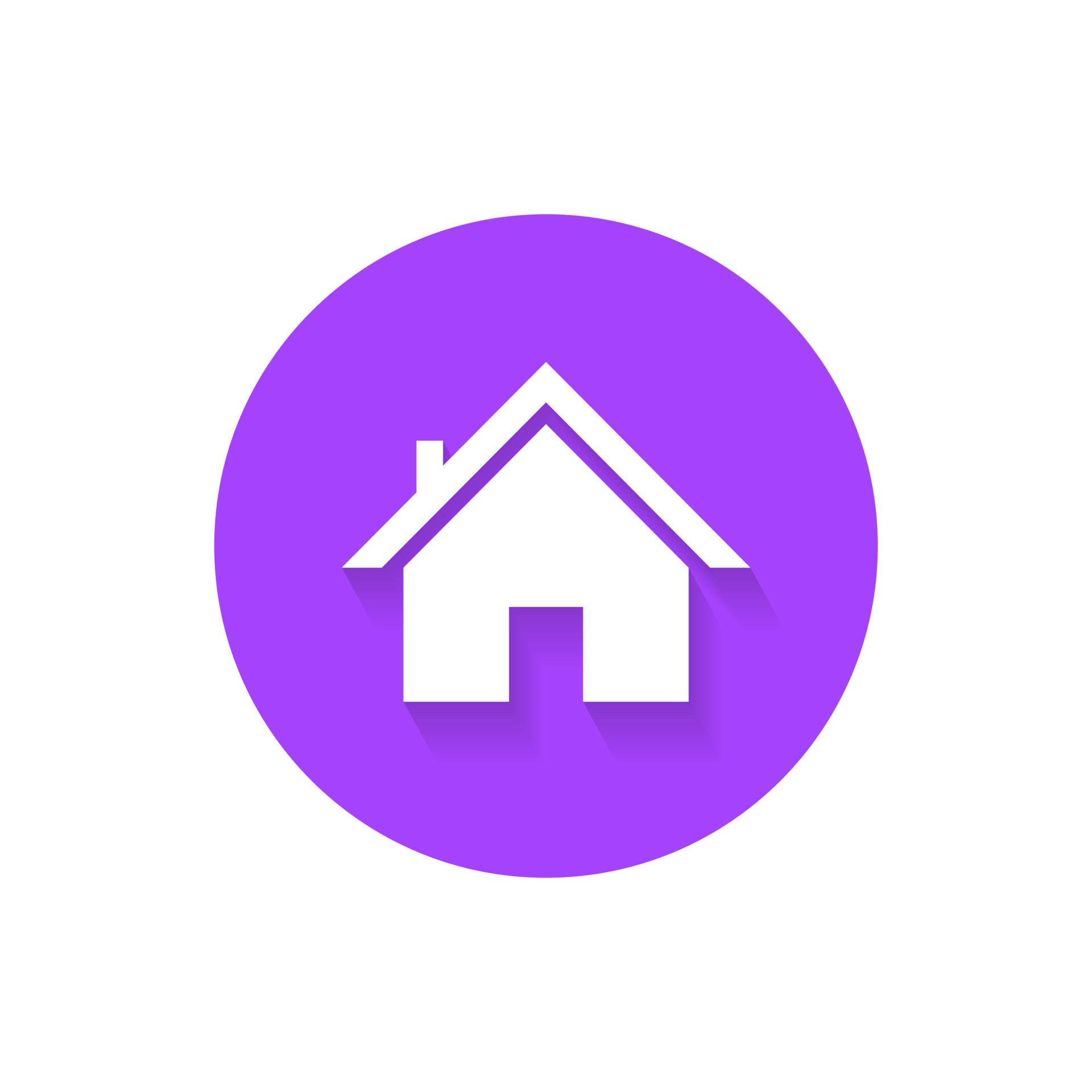 Homepage, home, house icon vector isolated on circle background ...