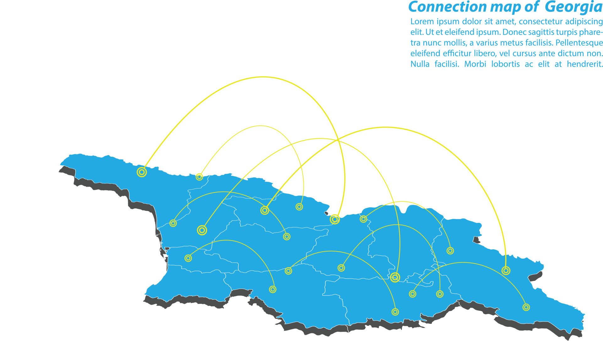 Modern of georgia Map connections network design, Best Internet Concept ...