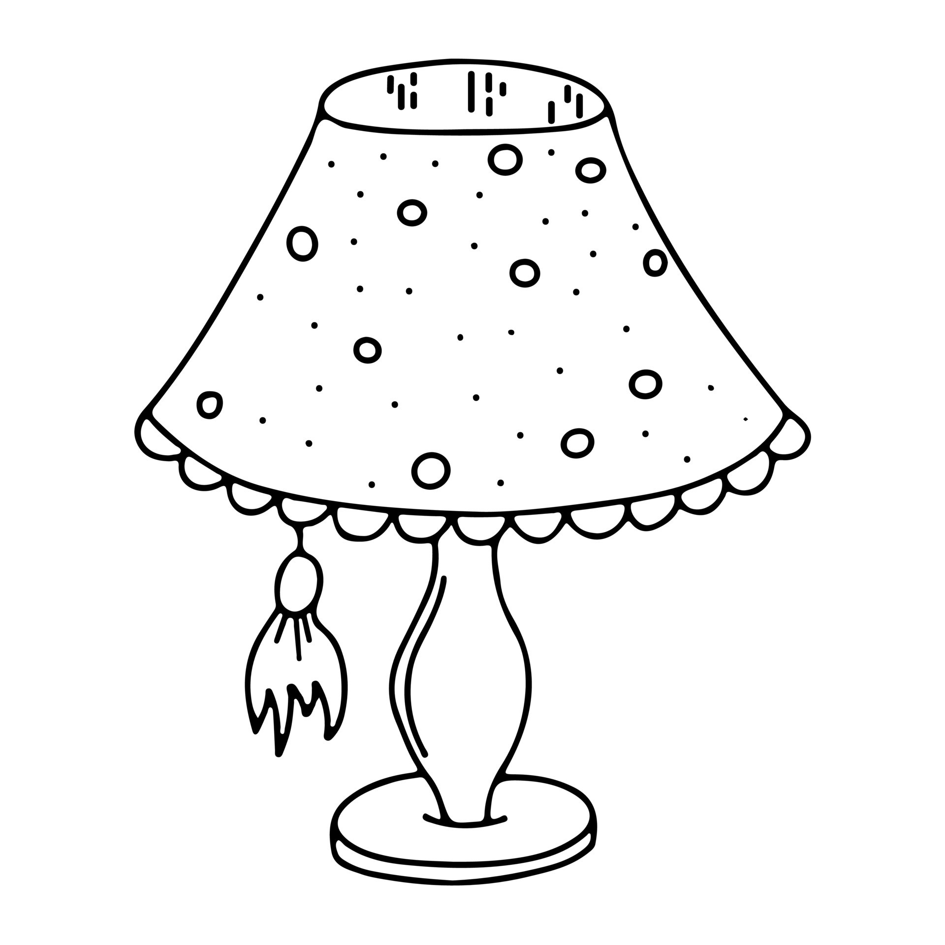 lámpara de mesa en estilo garabato dibujado a mano. iluminación del ... lámpara de mesa en estilo garabato dibujado a mano. iluminación del ...