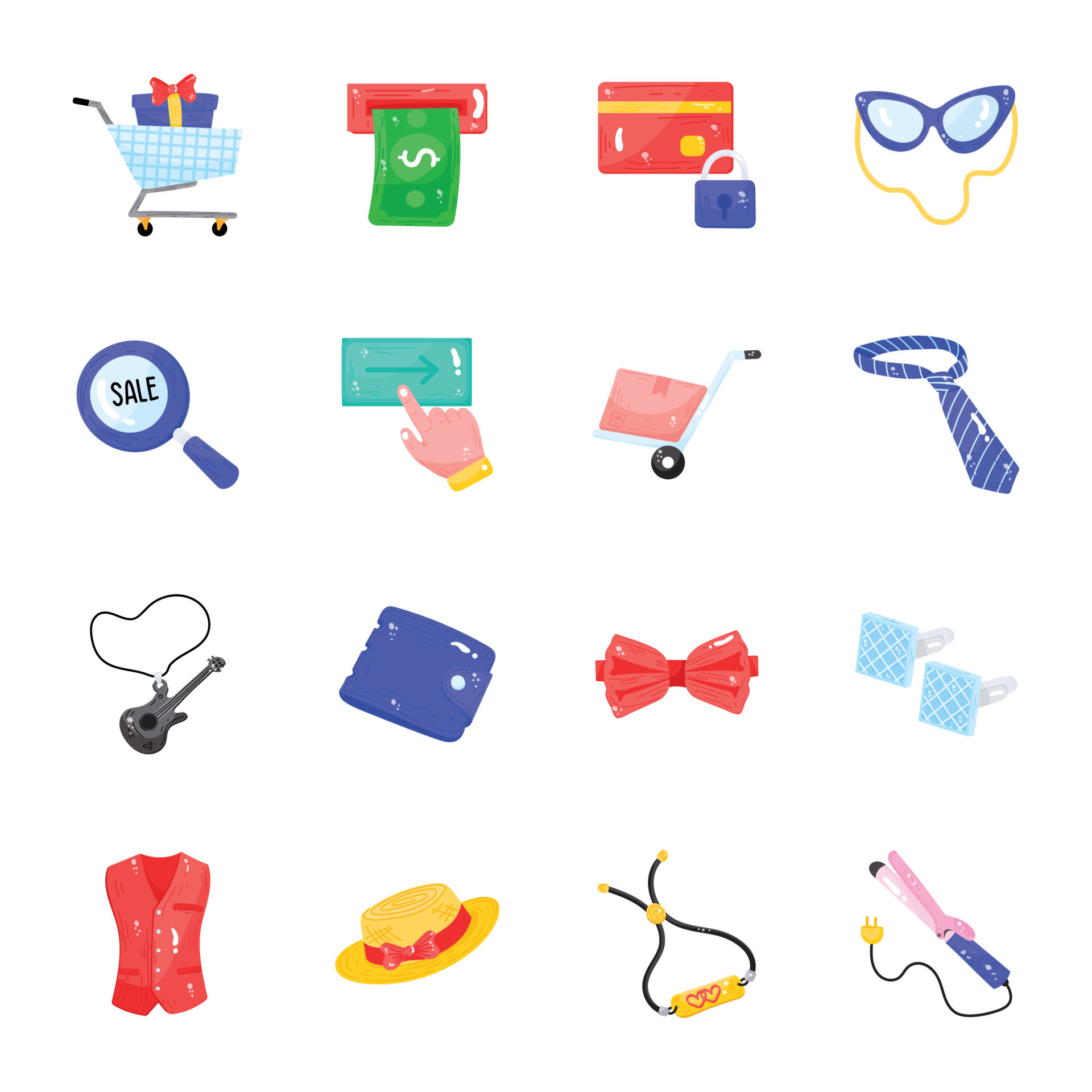 Bundle Of Fashion Accessories Flat Sticker Icons 12102082 Vector Art At bundle-of-fashion-accessories-flat-sticker-icons-12102082-vector-art-at