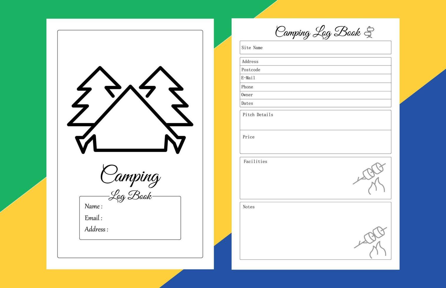 Camping Log Book 12104330 Vector Art at Vecteezy