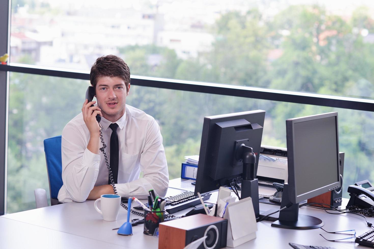 happy young business man at office 12105613 Stock Photo at Vecteezy happy young business man at office 12105613 Stock Photo at Vecteezy