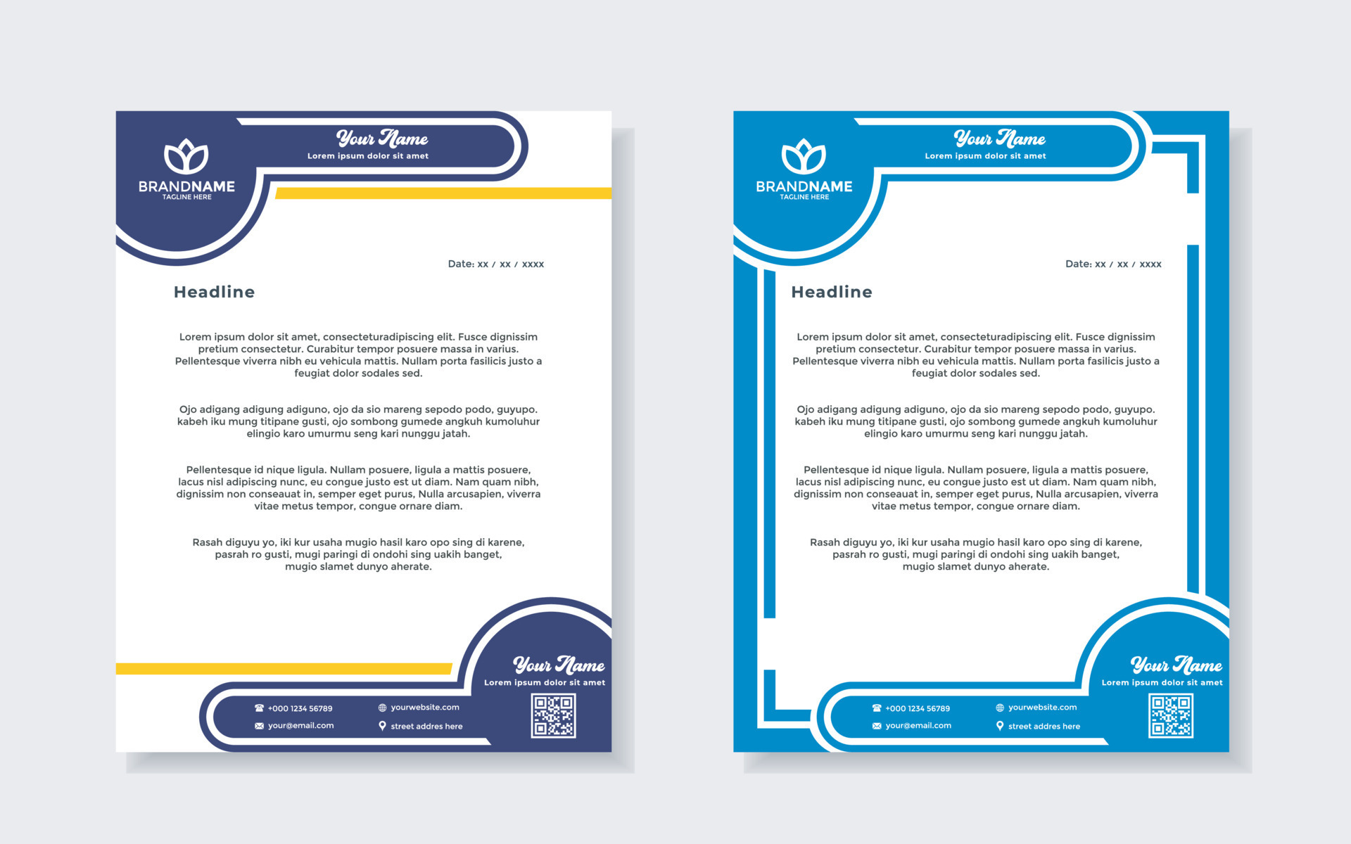 plantilla de membrete moderna para diseño de papelería para todas las ... plantilla de membrete moderna para diseño de papelería para todas las ...