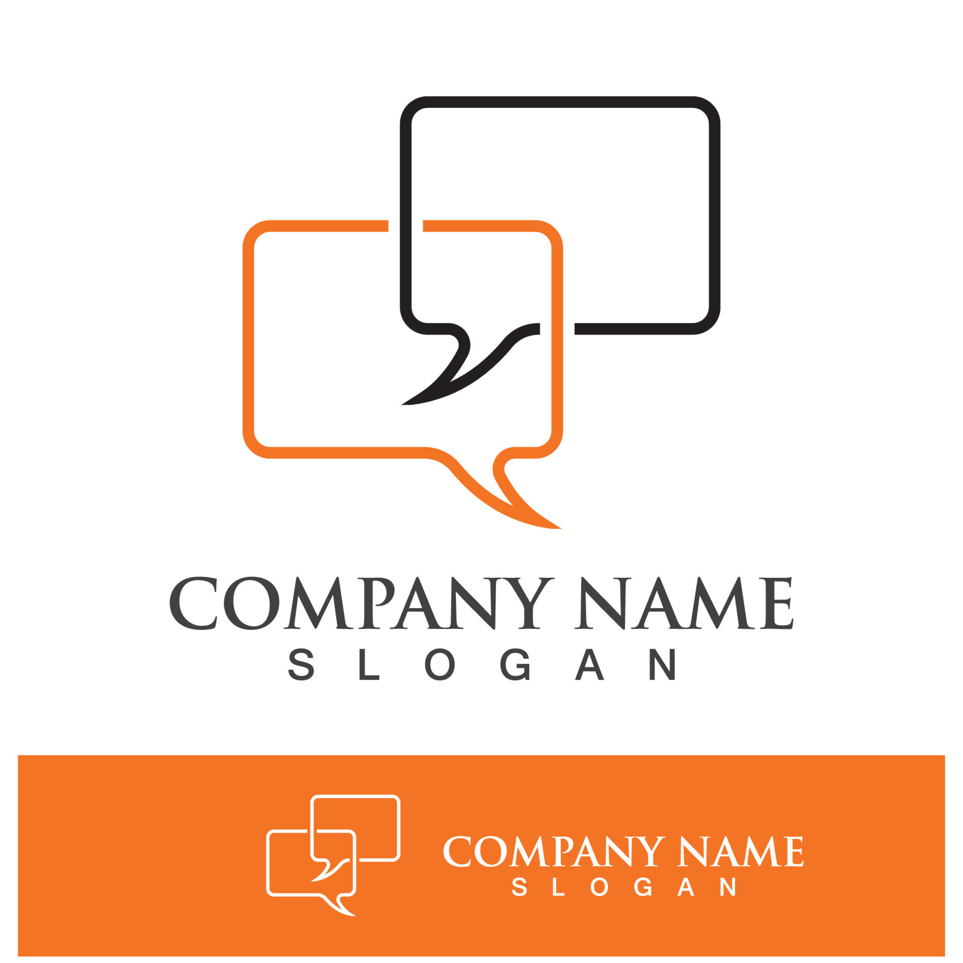 message bubble logo and symbol speech 12113001 Vector Art at Vecteezy