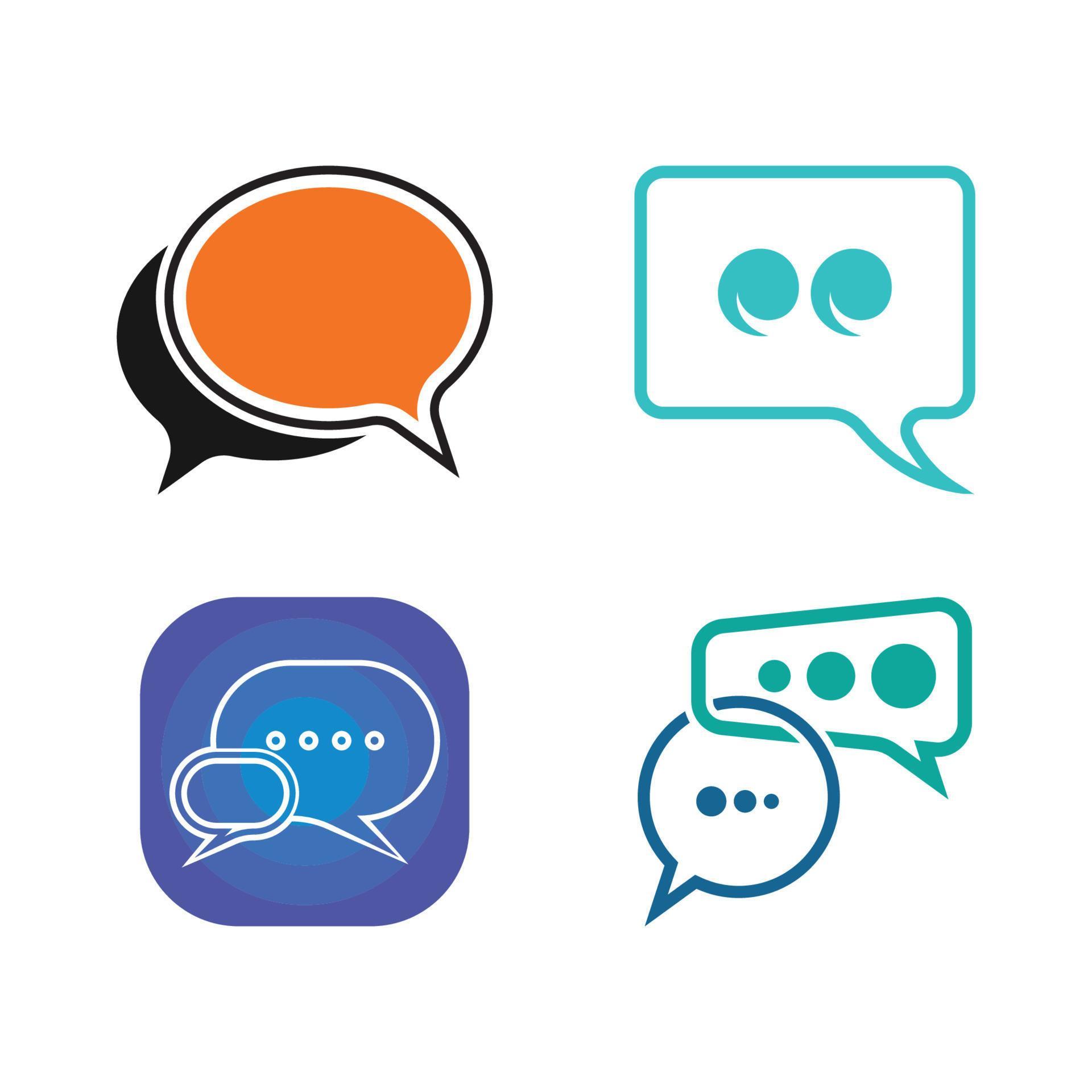 message bubble logo and symbol speech 12113010 Vector Art at Vecteezy