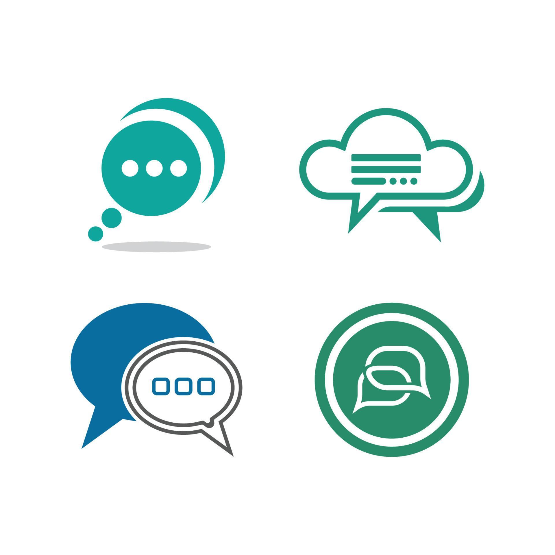 message bubble logo and symbol speech 12113011 Vector Art at Vecteezy