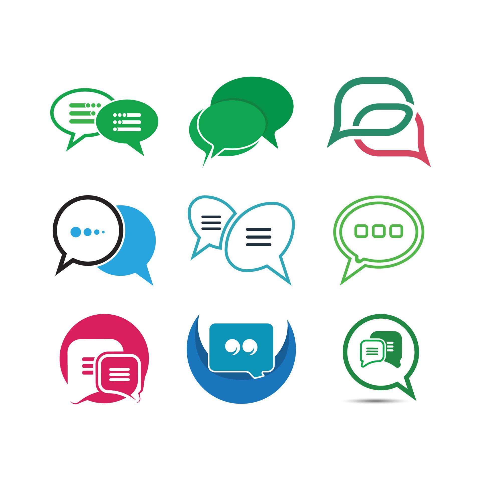 message bubble logo and symbol speech 12113055 Vector Art at Vecteezy