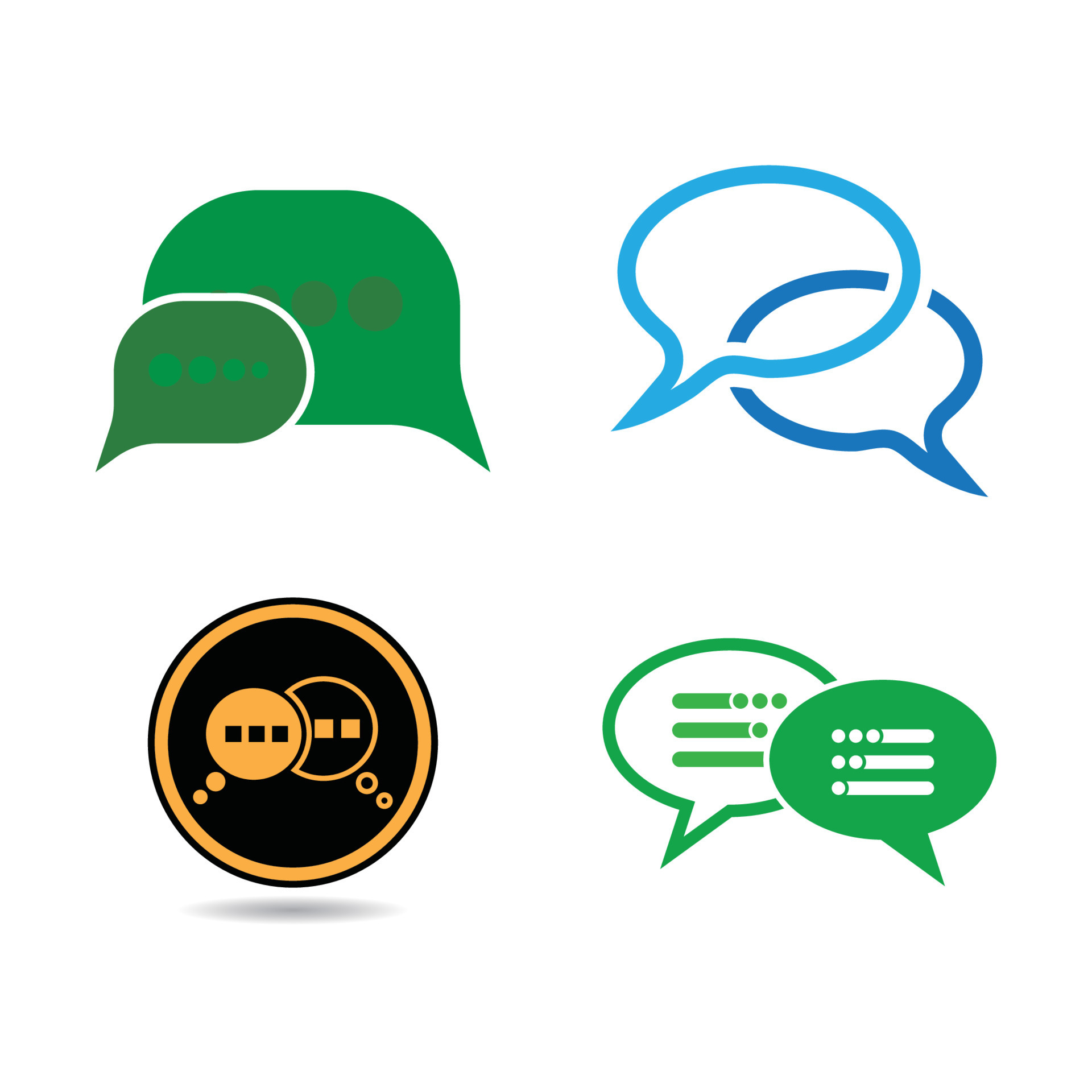 message bubble logo and symbol speech 12113058 Vector Art at Vecteezy