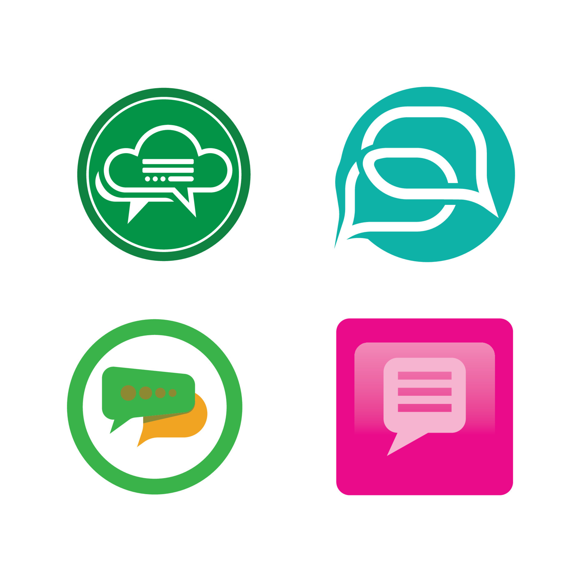 message bubble logo and symbol speech 12113084 Vector Art at Vecteezy