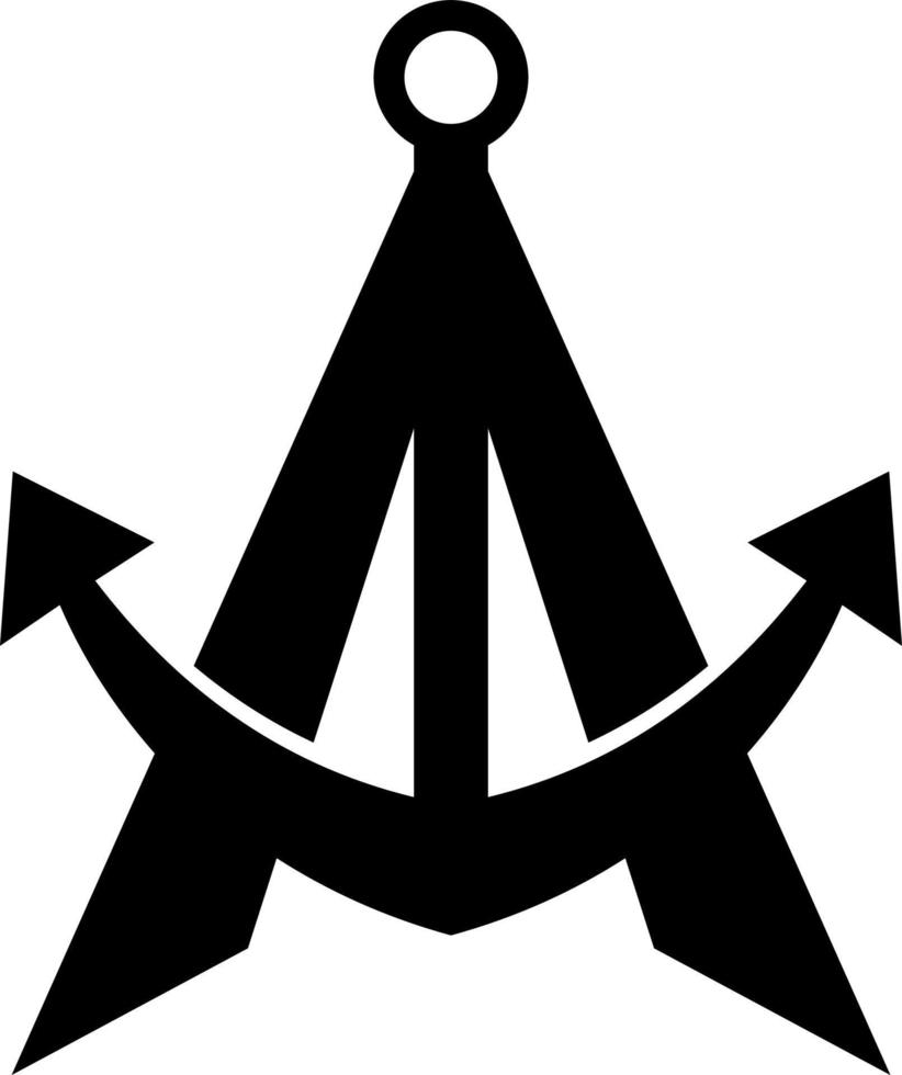 A Letter Shape With Anchor Inside 12116011 Vector Art At Vecteezy