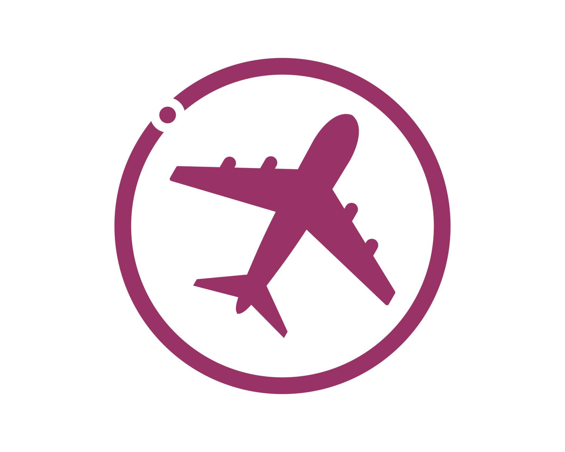 Circle Shape With Plane Inside 12116111 Vector Art At Vecteezy