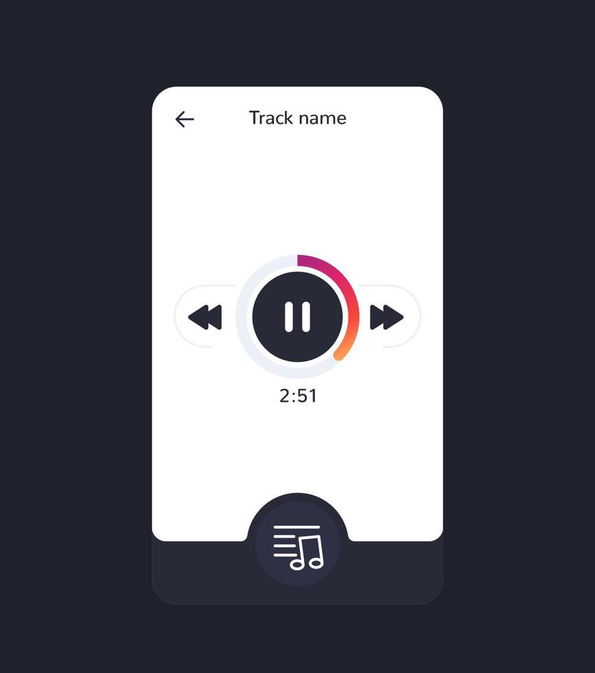 Music Player Interface Mobile App Ui Design 12117303 Vector Art At
