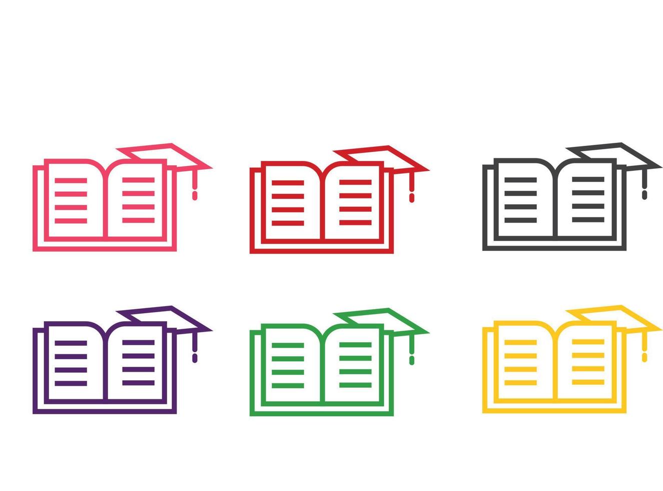 Education vector icons set for internet and online education, e ...