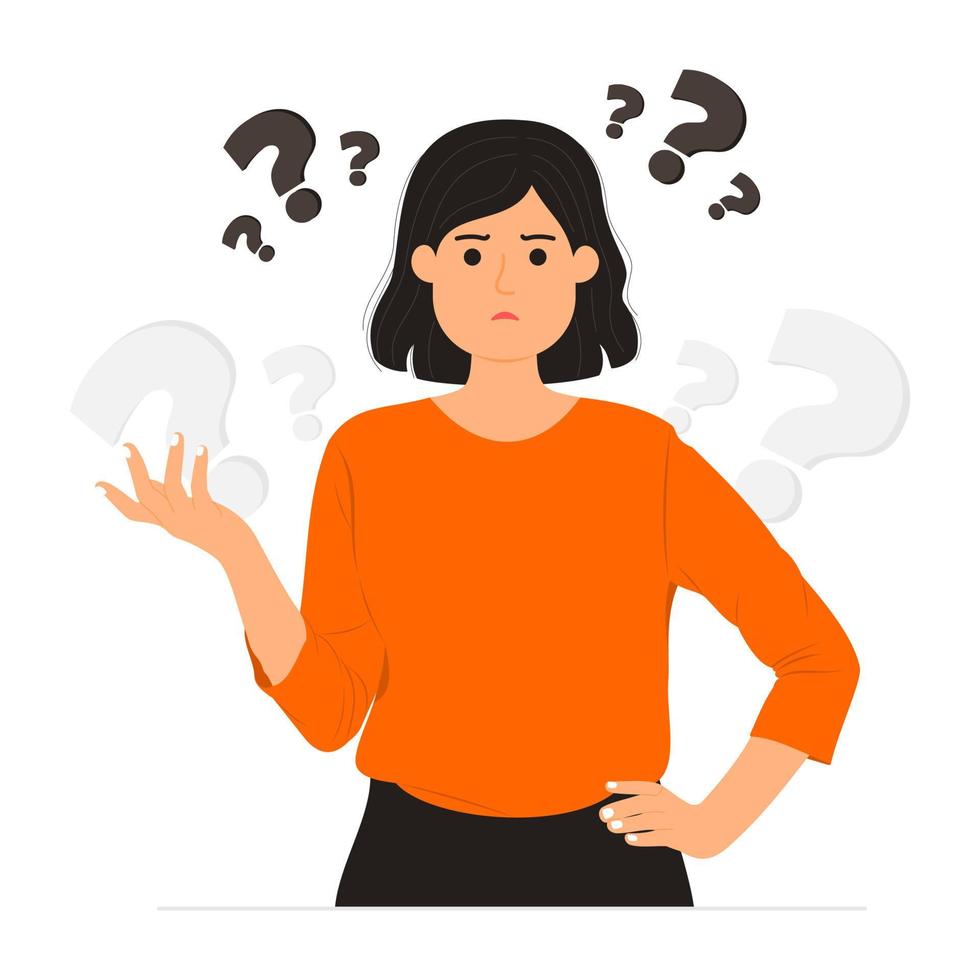 Unbothered and careless young woman illustration 12132302 Vector Art at ...