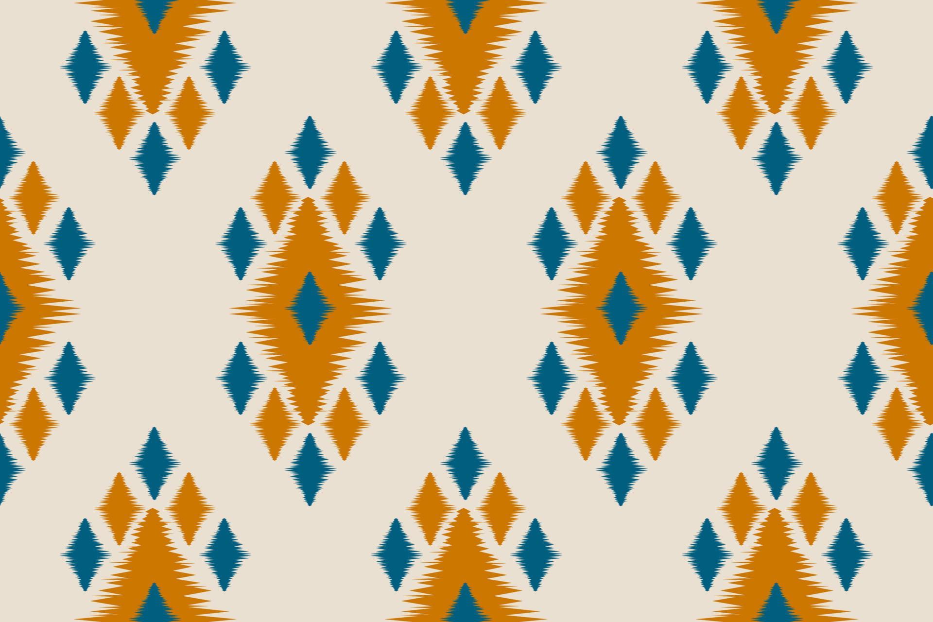 Abstract Ethnic Ikat Art Seamless Pattern In Tribal Aztec Geometric