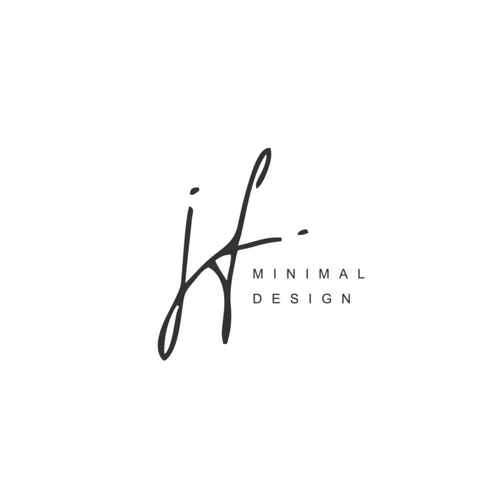 J F JF Initial handwriting or handwritten logo for identity. Logo with signature and hand drawn ...