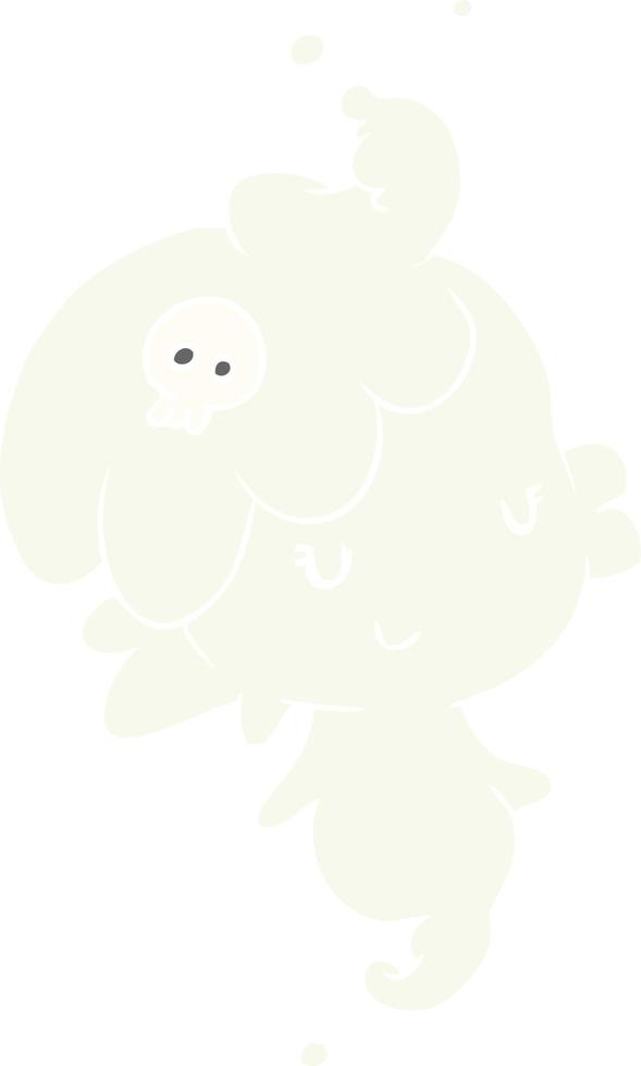 Cute Flat Color Style Cartoon Ghost Girl 12138253 Vector Art At Vecteezy