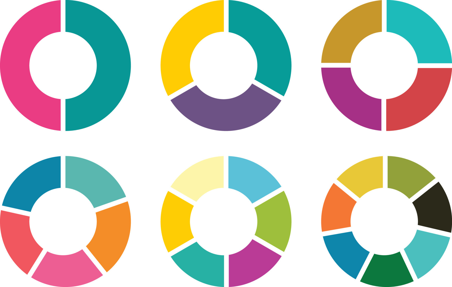 colorful Circle arrows set isolate on white background. 12142229 Vector ...