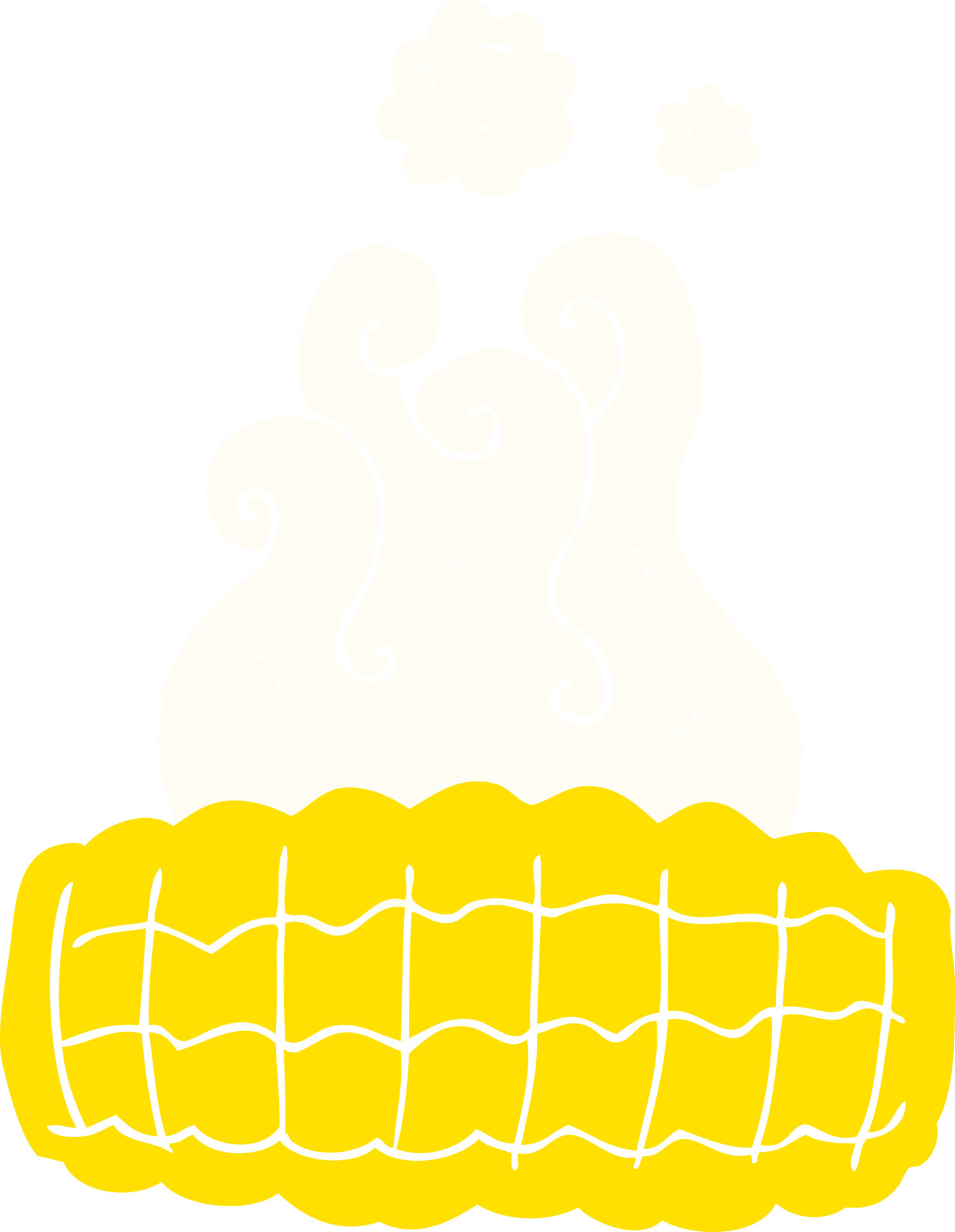 Flat Color Illustration Of A Cartoon Corn Cob 12143300 Vector Art At Vecteezy