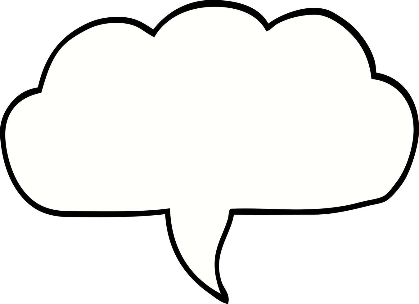 cartoon doodle cloud speech bubble 12143689 Vector Art at Vecteezy