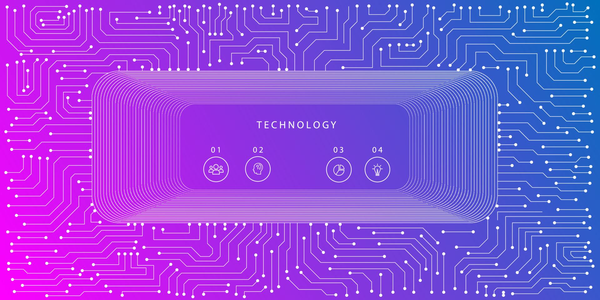 Computer Chip Electronic Circuit Board Vector For Technology And