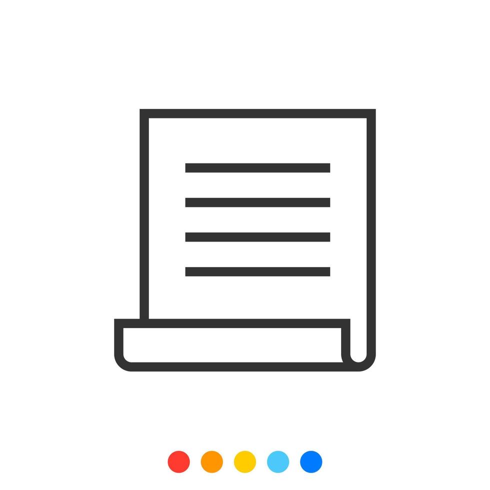 Document Outline icon of The Script, Scroll Paper icon, Vector and Illustration. 12147251 Vector ...