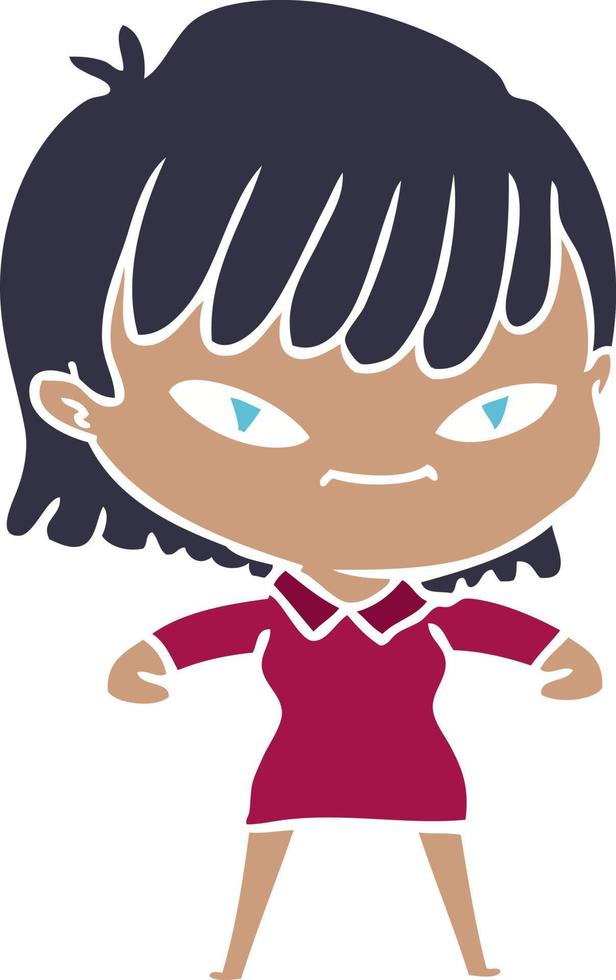 flat color style cartoon woman 12149498 Vector Art at Vecteezy