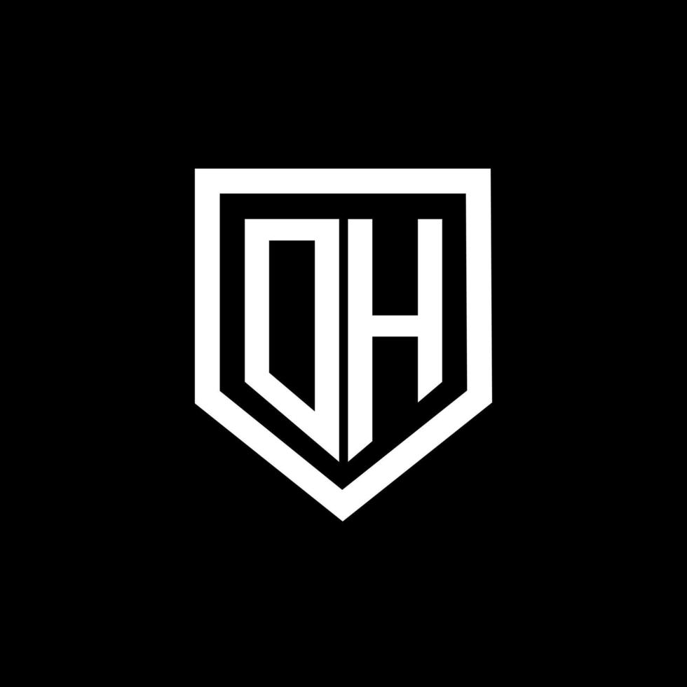Dh Letter Logo Design With Black Background In Illustrator Vector Logo Calligraphy Designs For