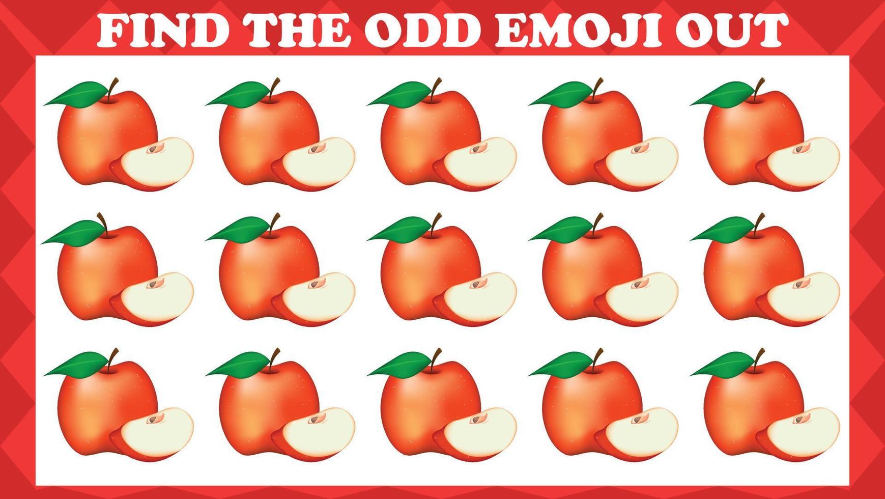Find The Odd Emoji Out, Visual Logic Puzzle Game. Activity Game For ...