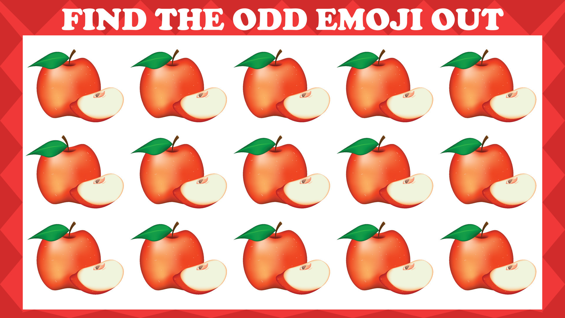 Find The Odd Emoji Out, Visual Logic Puzzle Game. Activity Game For ...