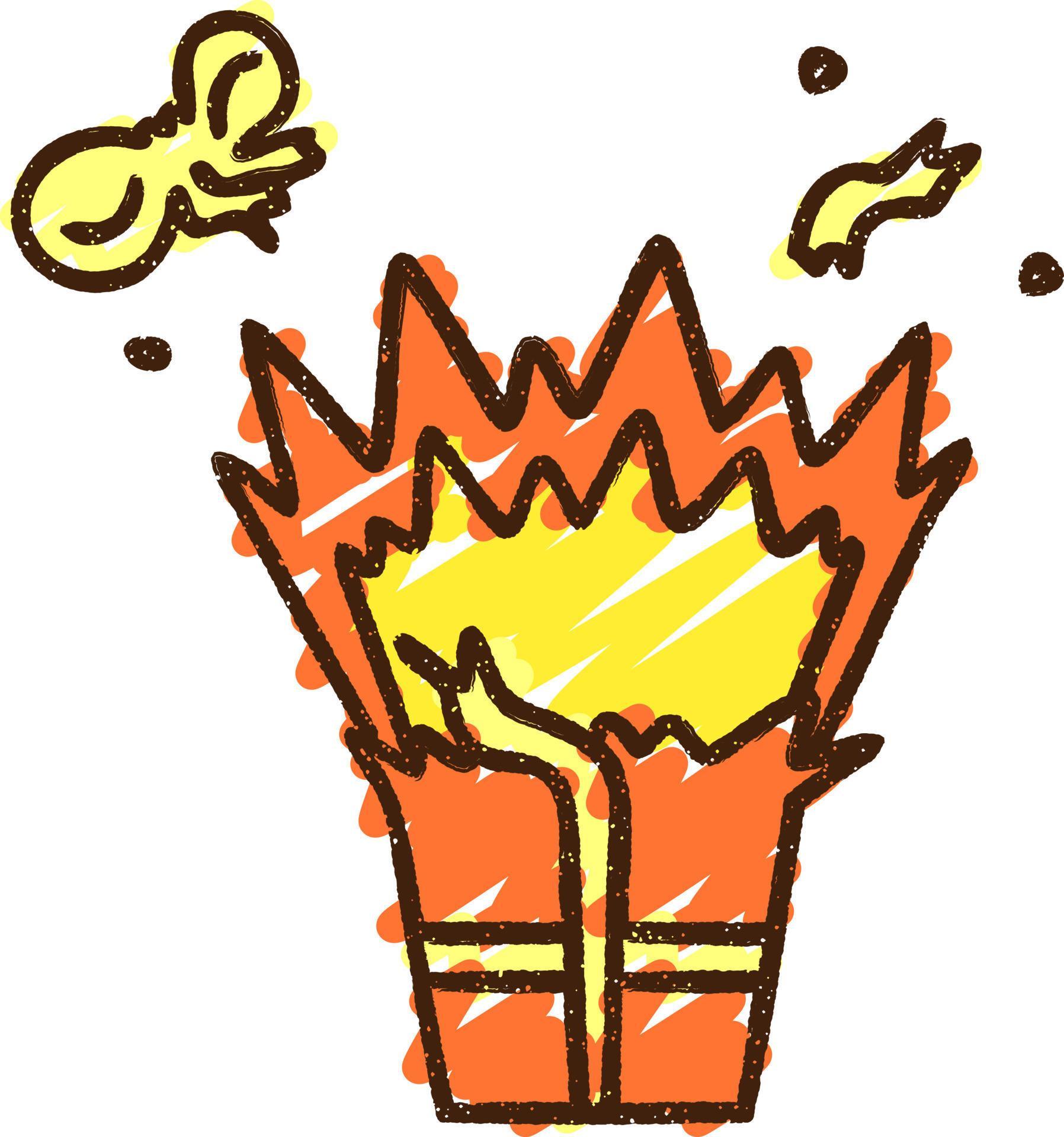 Exploding Present Chalk Drawing 12157097 Vector Art at Vecteezy