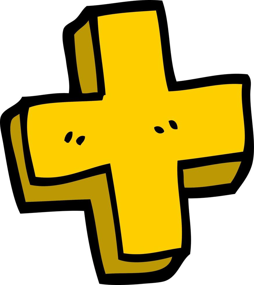 Cartoon Doodle Plus Symbol 12157657 Vector Art At Vecteezy