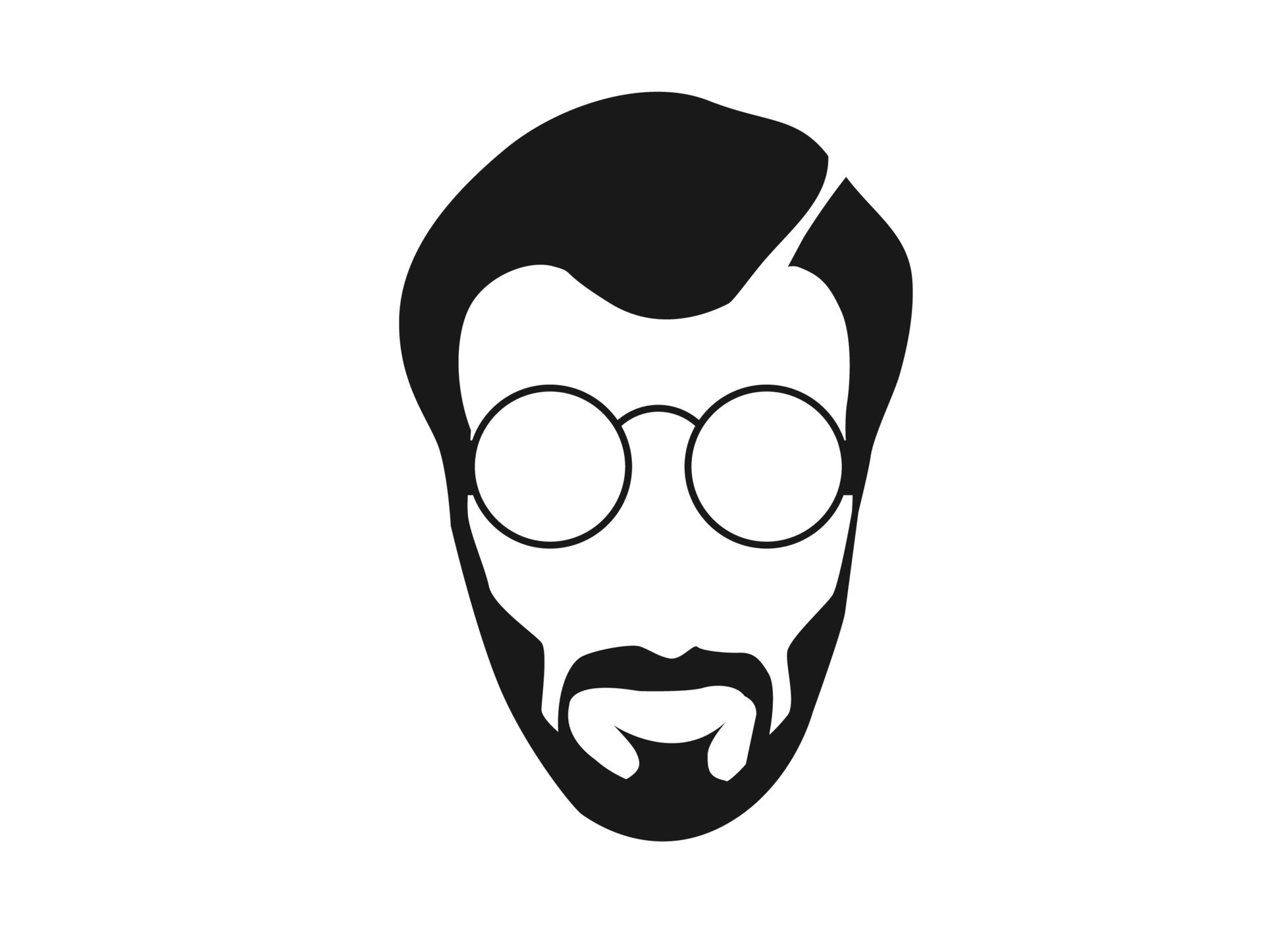 Bearded hipster face black silhouette. Vector illustration 12159531 ... Bearded hipster face black silhouette. Vector illustration 12159531 ...