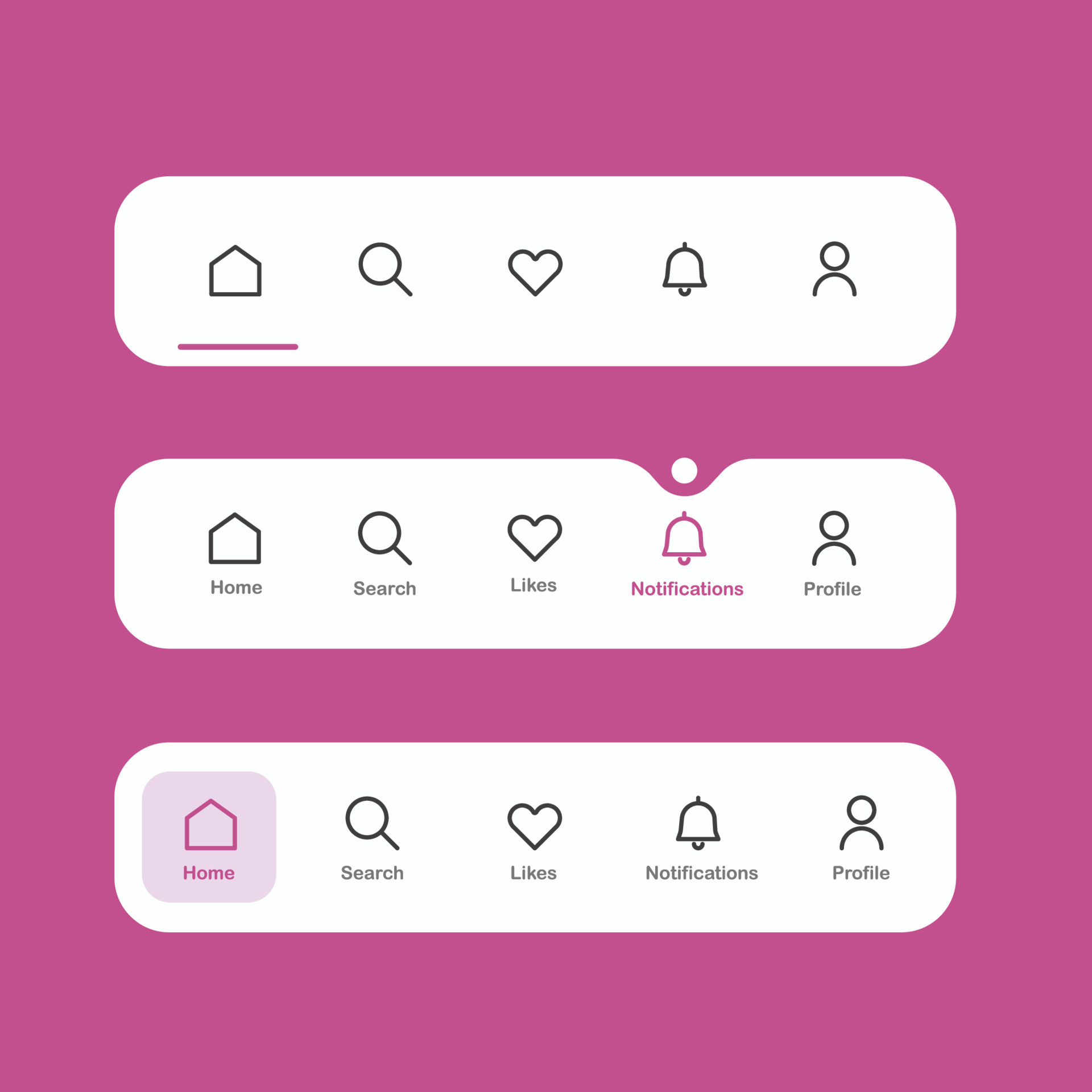 Bottom Tab Bar Menu Navigation 12159879 Vector Art at Vecteezy