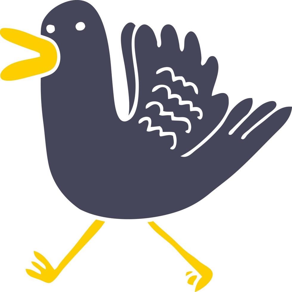 Pato De Dibujos Animados De Estilo De Color Plano Corriendo 12161305 Vector En Vecteezy