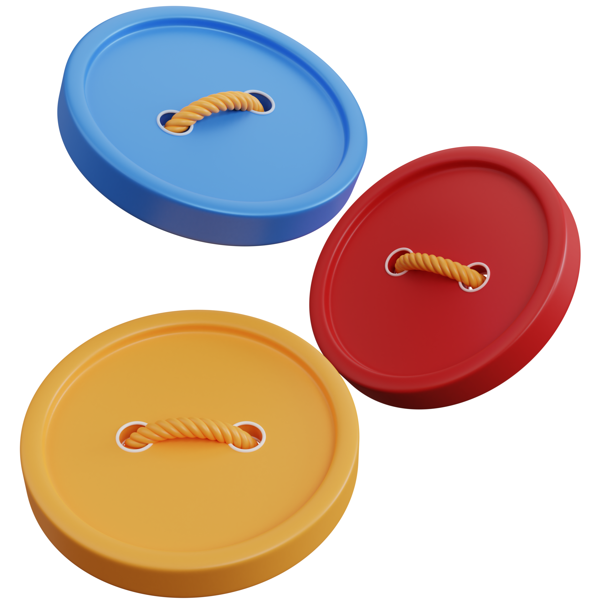 3d Rendering Three Shirt Button Isolated 12162870 Png