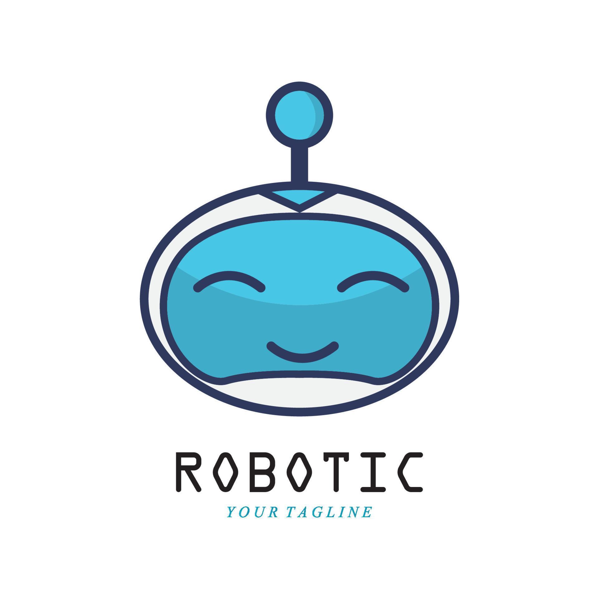 Robot And Logo Symbol Vector 12163805 Vector Art At Vecteezy