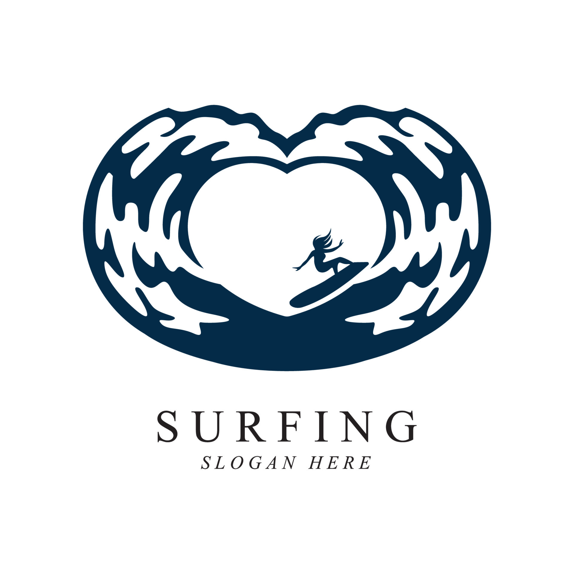 surfing logo vector template design 12164421 Vector Art at Vecteezy