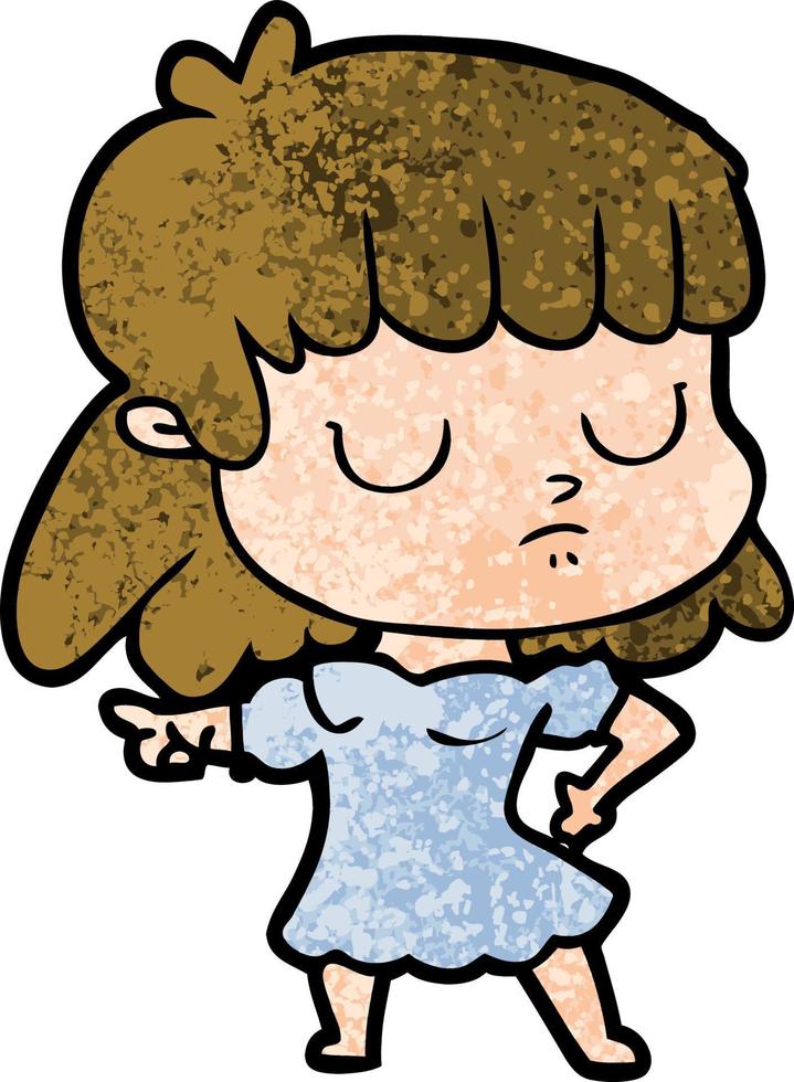 cartoon indifferent woman 12167472 Vector Art at Vecteezy