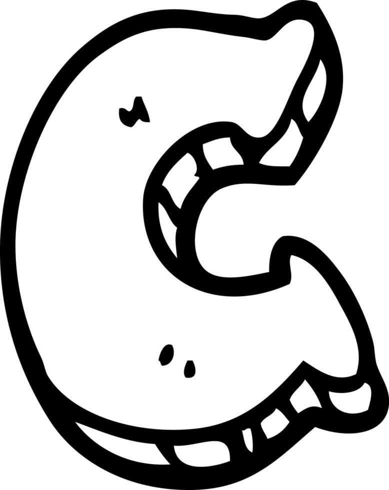 line drawing cartoon letter c 12167668 Vector Art at Vecteezy