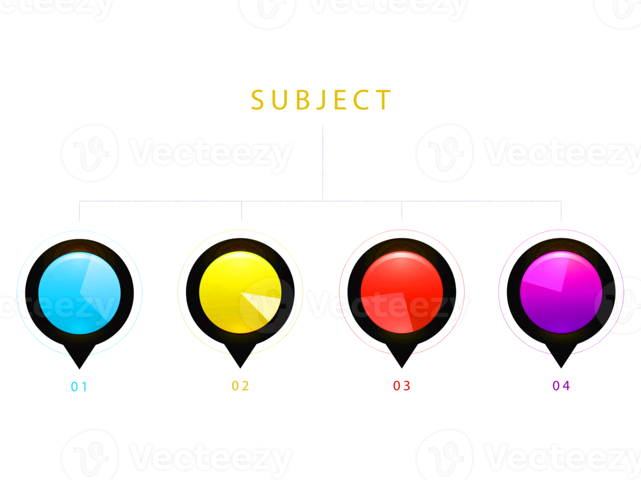 Four Steps Colorful Circle Object For Infographic Template 12176816 Png
