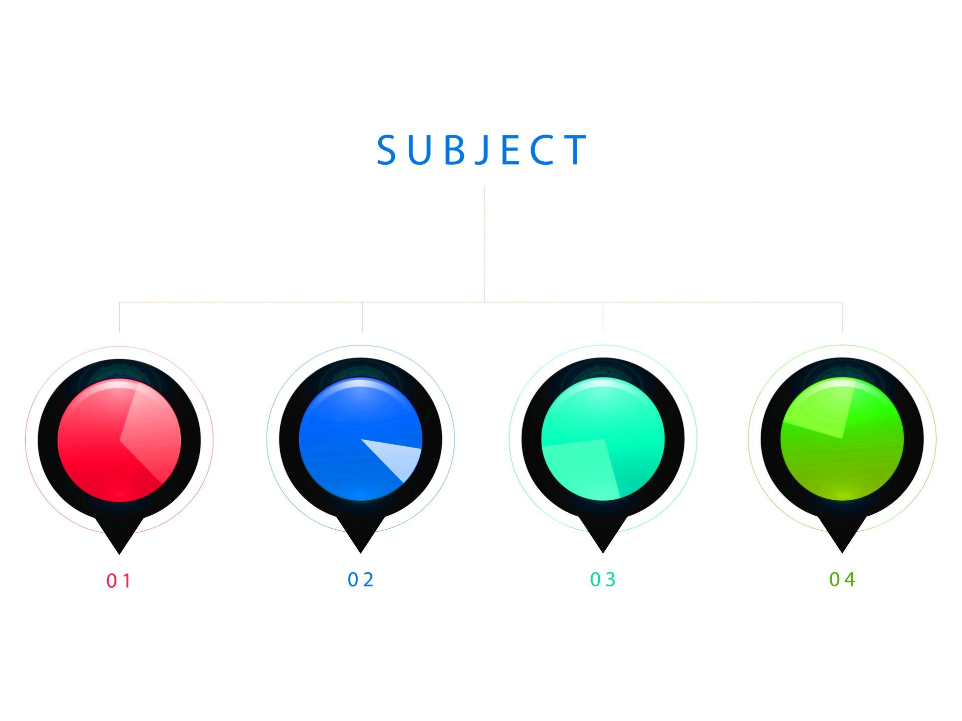 Free Four Steps Colorful Circle Object For Infographic Template
