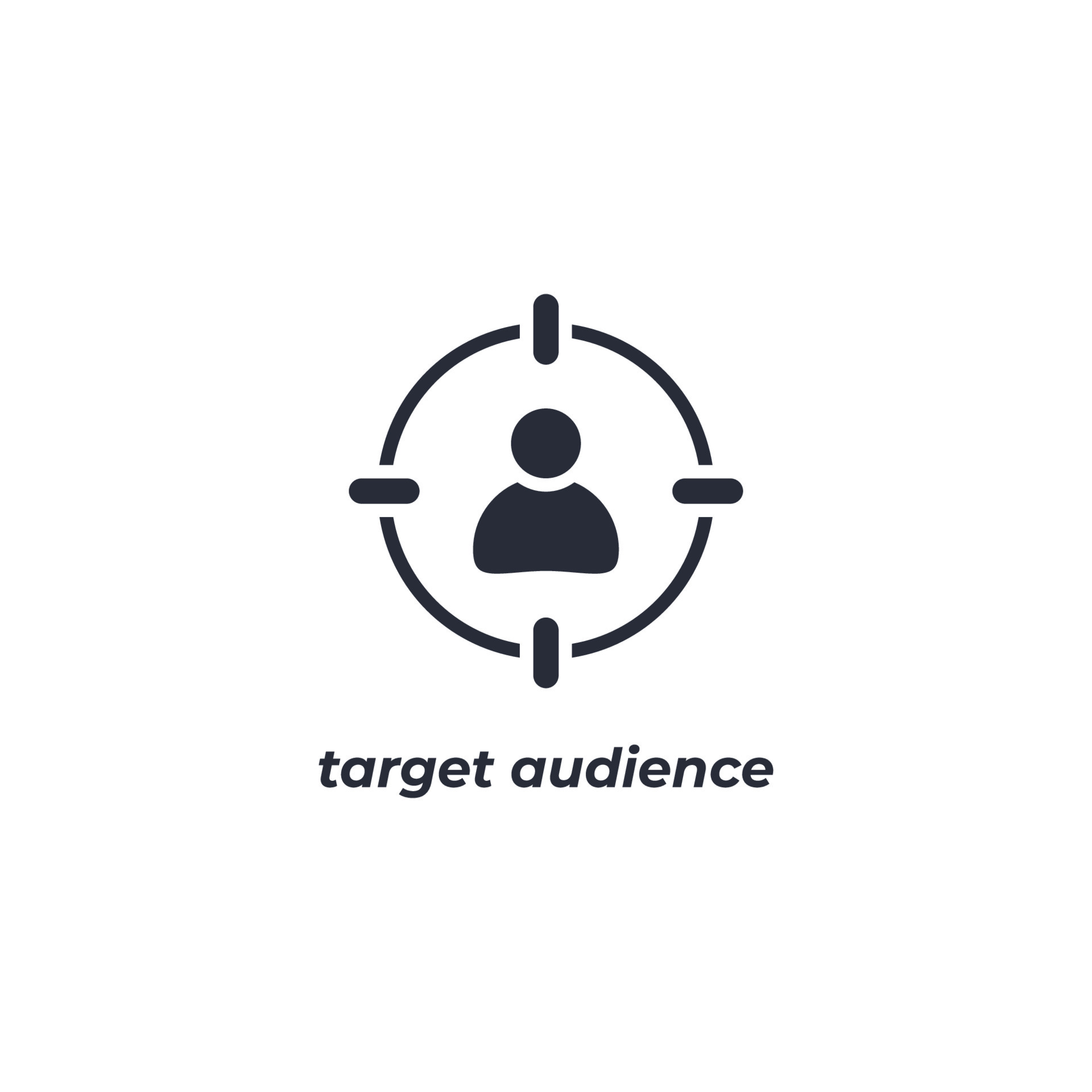 Vector Sign Of Target Audience Symbol Is Isolated On A White Background Icon Color Editable